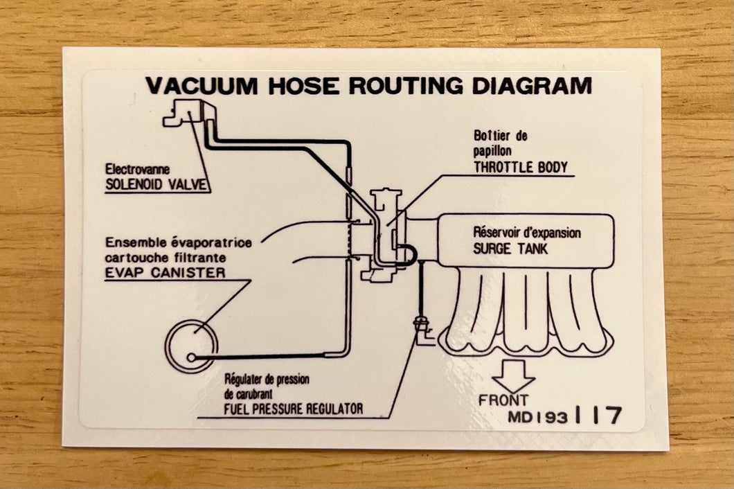 Vacuum Hose Routing Diagram Decal N A 3000GT Stealth Solutions vacuum-hose-routing-diagram-decal-n-a-3000gt-stealth-solutions